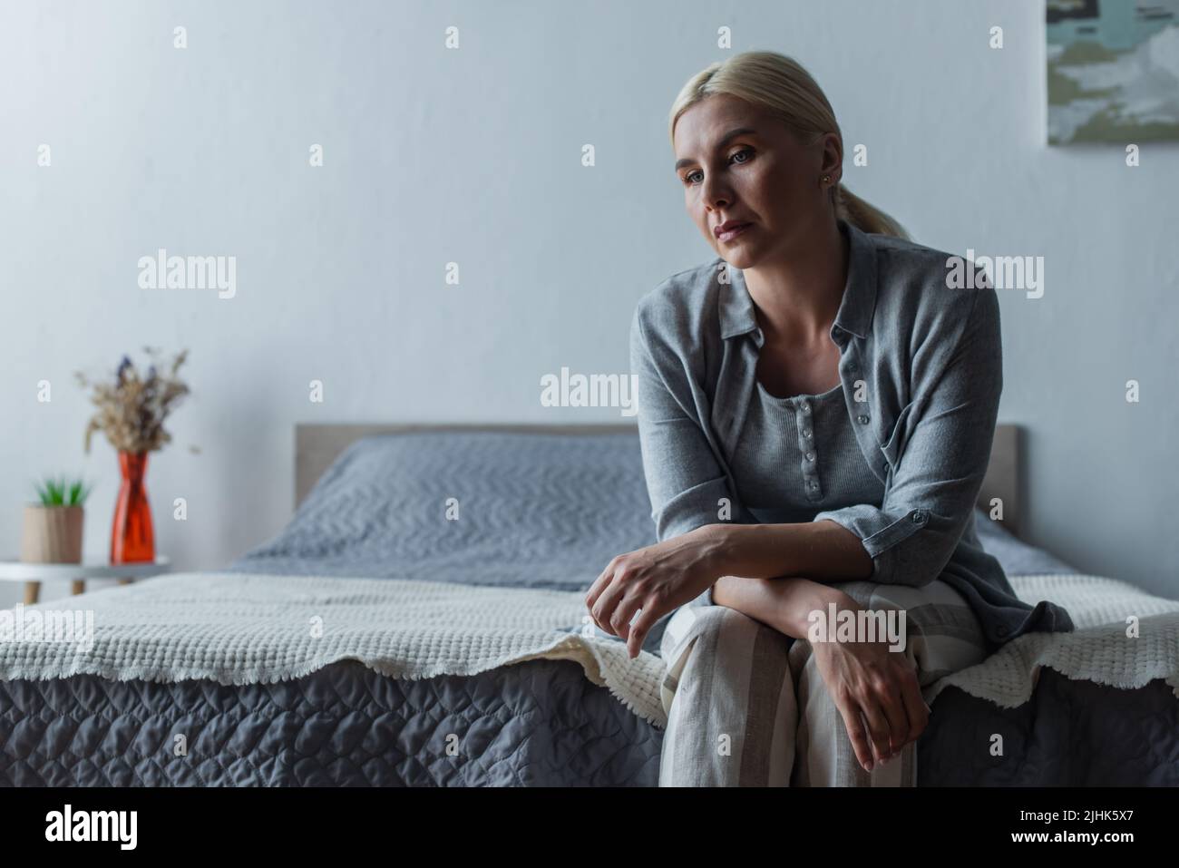 Woman menopause bed hi-res stock photography and images - Alamy
