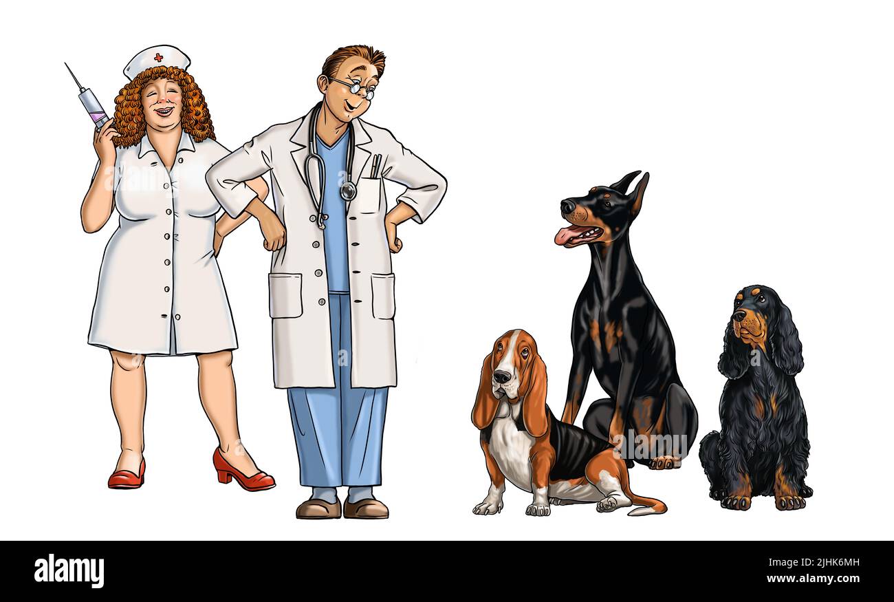 Doctor examining patients Cut Out Stock Images & Pictures - Alamy