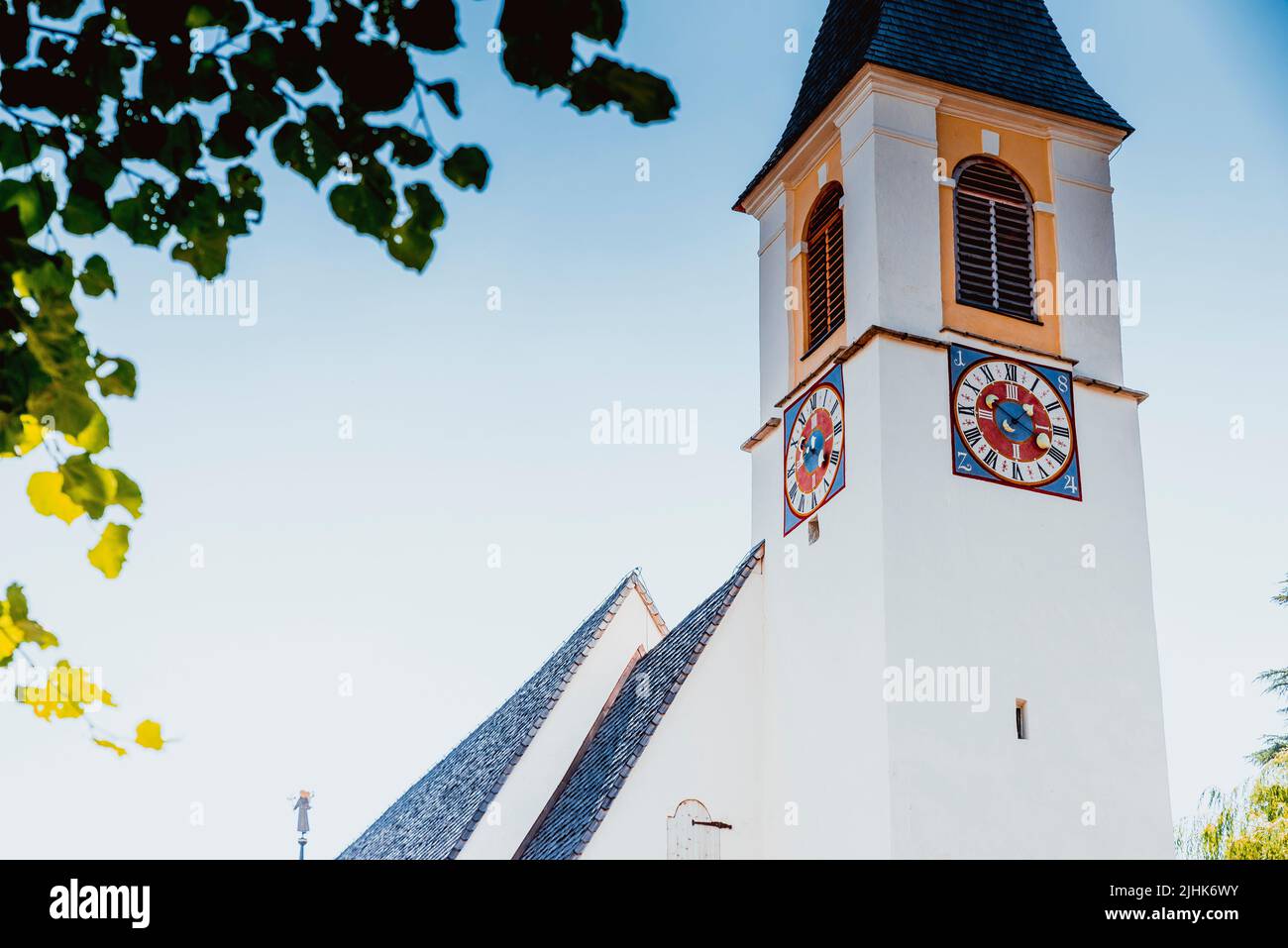 Bell tower of church of St. Anthony - Chiesa di Sant'Antonio. Collalbo ...