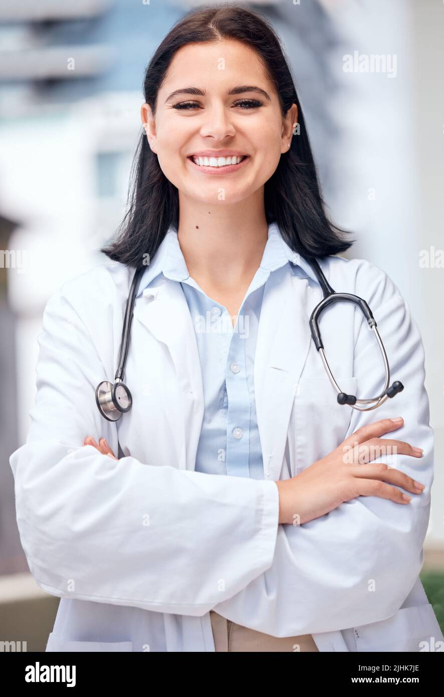 Female doctor young in white hi-res stock photography and images - Alamy