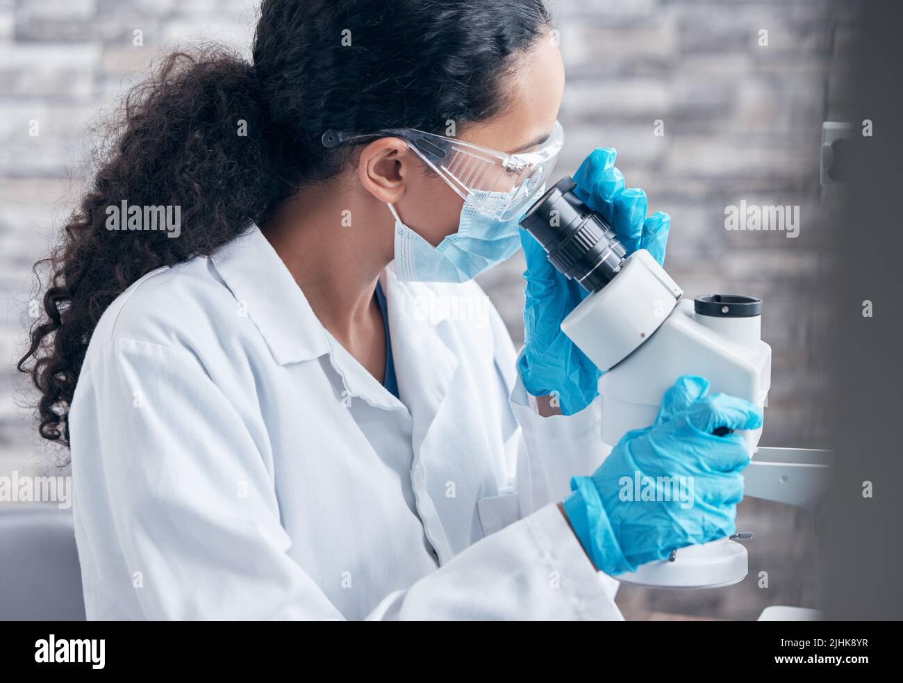 Making the next great big discovery. a young scientist using a ...