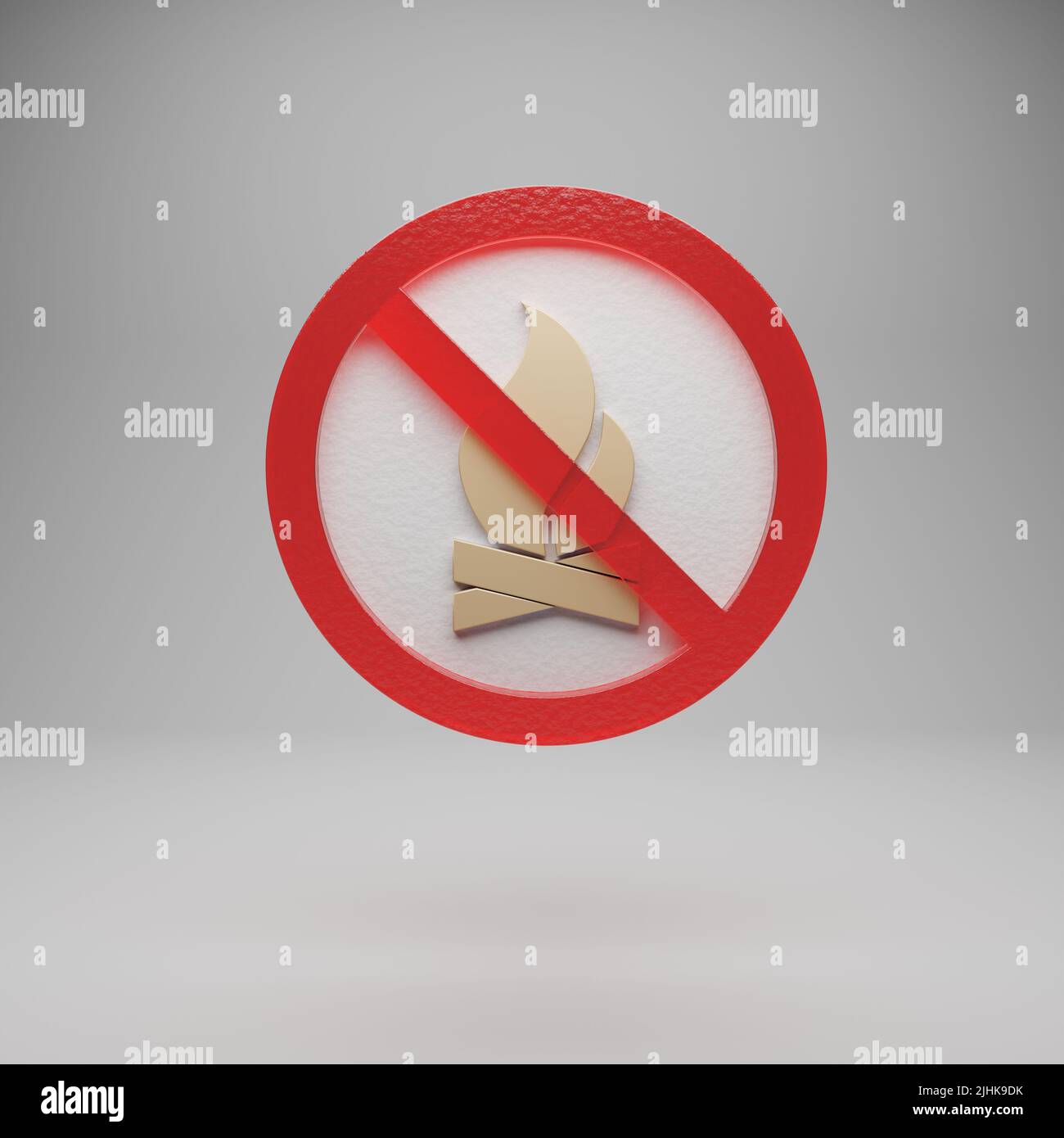 Beautiful abstract illustration Fire, flame, forbidden, prohibition ...