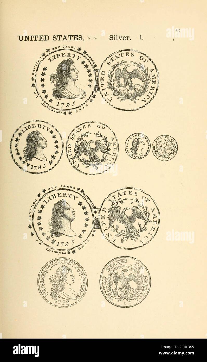 United States Silver Coins from the book Illustrated encyclopaedia of ...