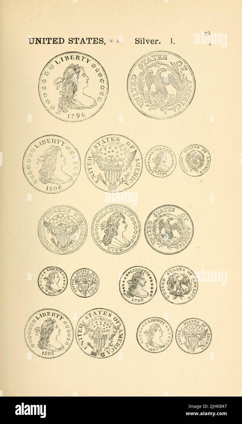 United States Silver Coins from the book Illustrated encyclopaedia of ...