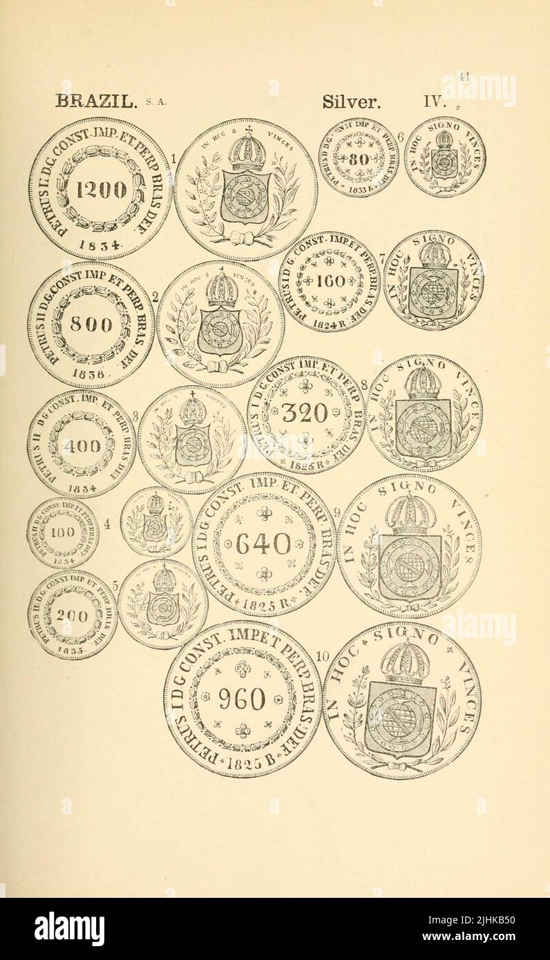 Brazil silver Coins from the book Illustrated encyclopaedia of gold and ...