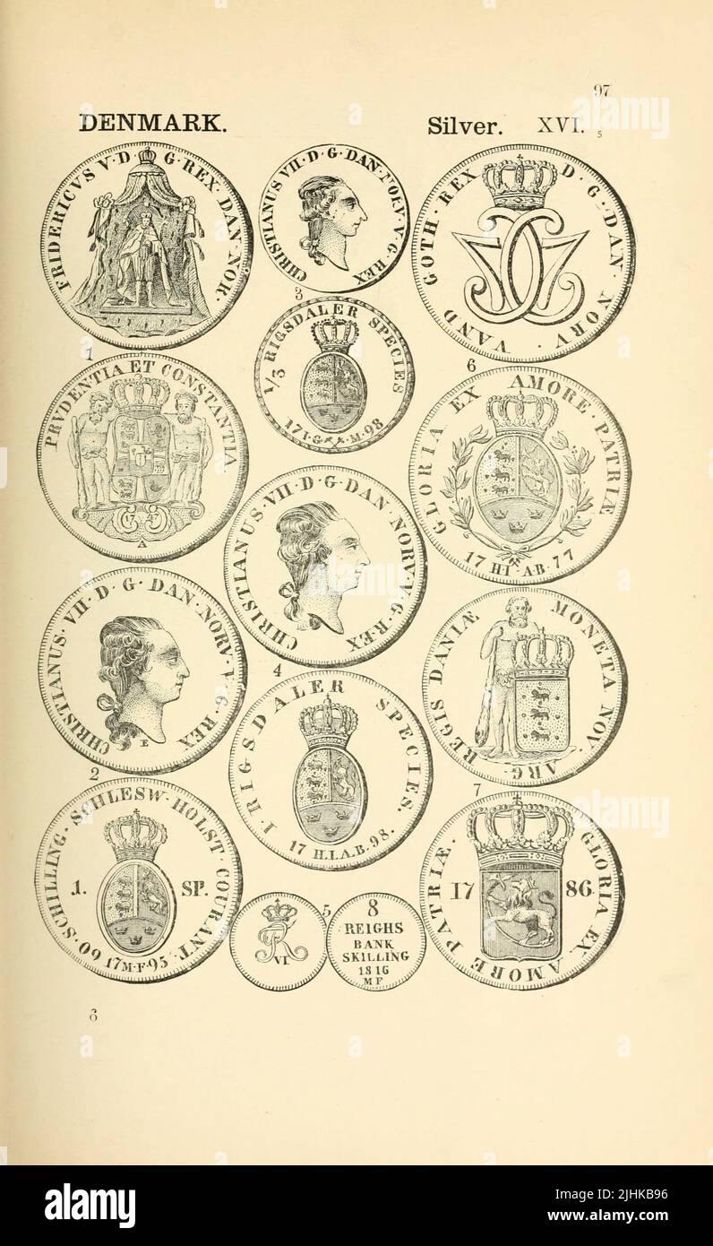 Coins and medals of Denmark from the book Illustrated encyclopaedia of ...