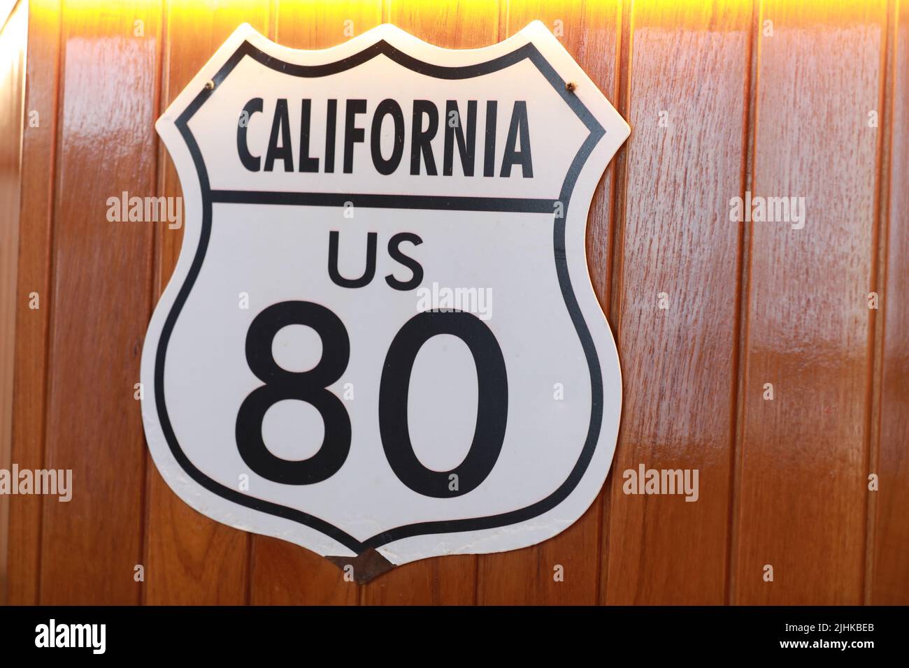 Surfer xing yellow sign and California route sign Stock Photo - Alamy