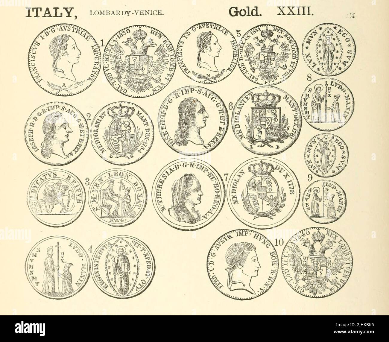 Italian Coins and Medals from Lombardy - Venice from the book ...