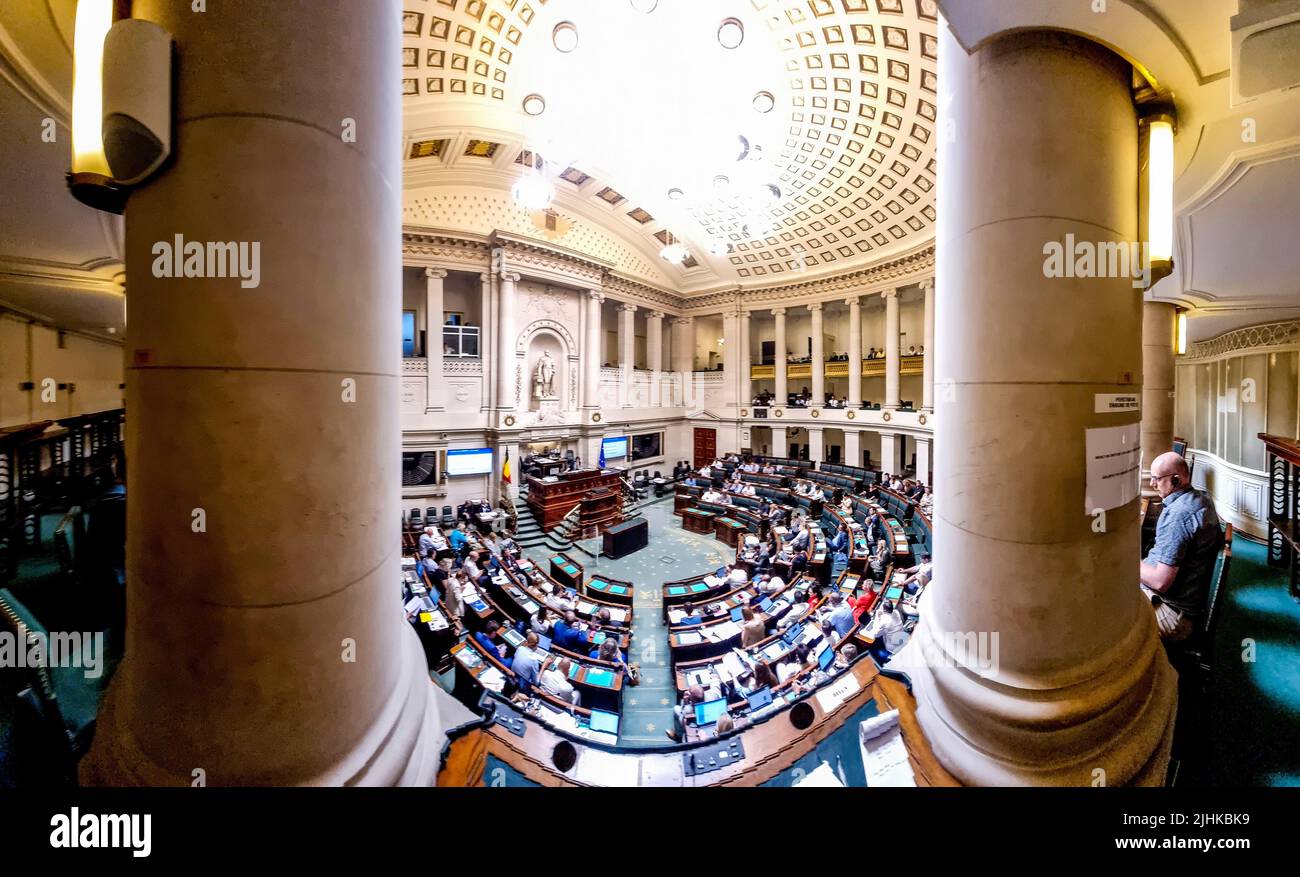 Illustration picture shows a plenary session of the Chamber at the ...