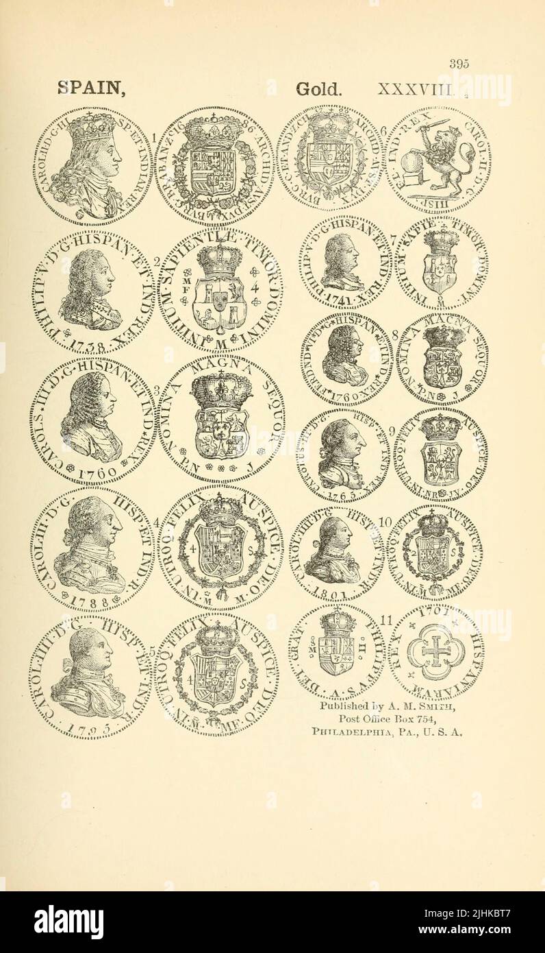 Spanish Gold Coins from the book Illustrated encyclopaedia of gold and ...