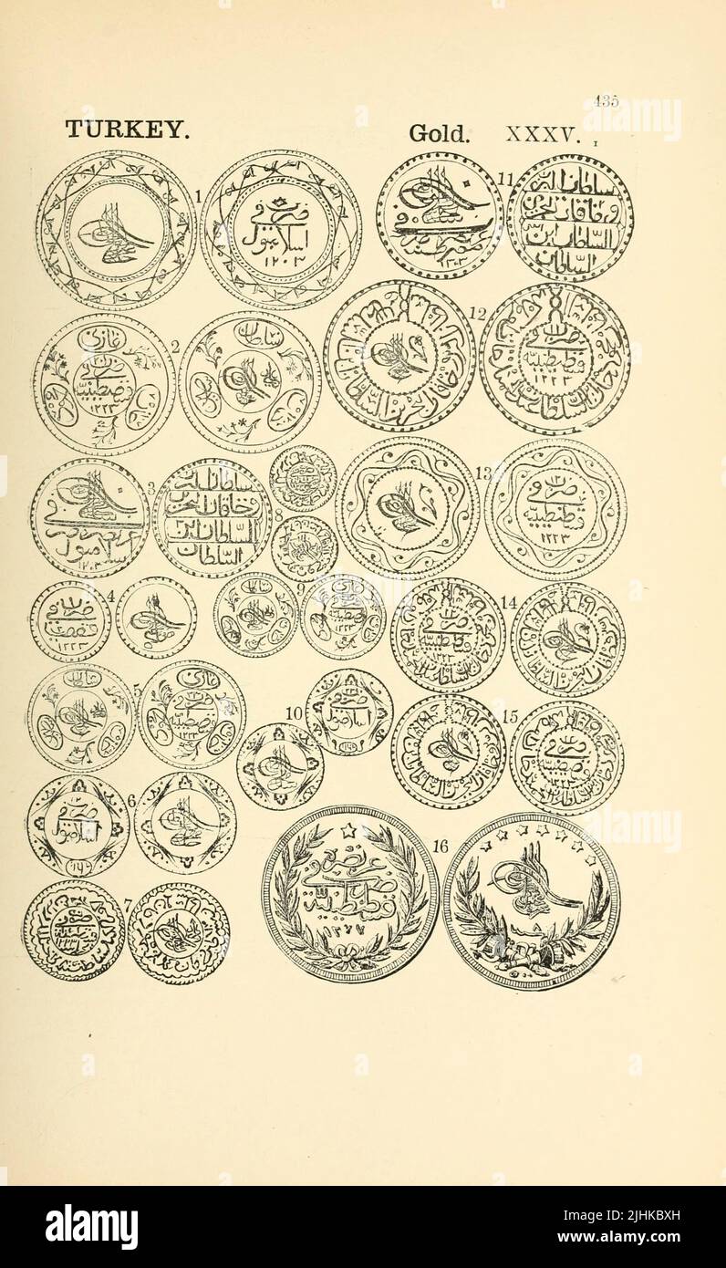 Coins from Turkey from the book Illustrated encyclopaedia of gold and ...