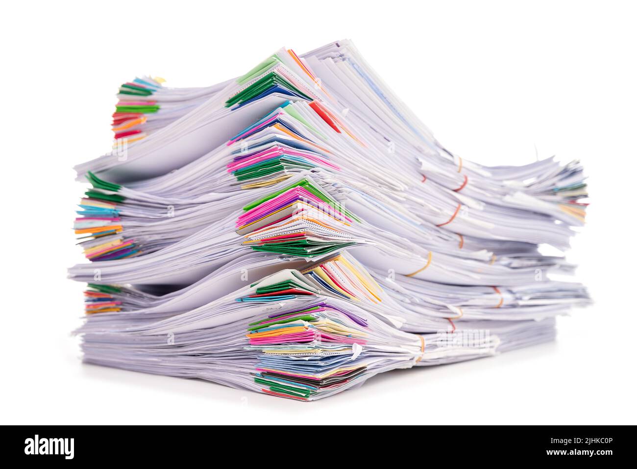 Stack of Documents isolated on white background Stock Photo - Alamy