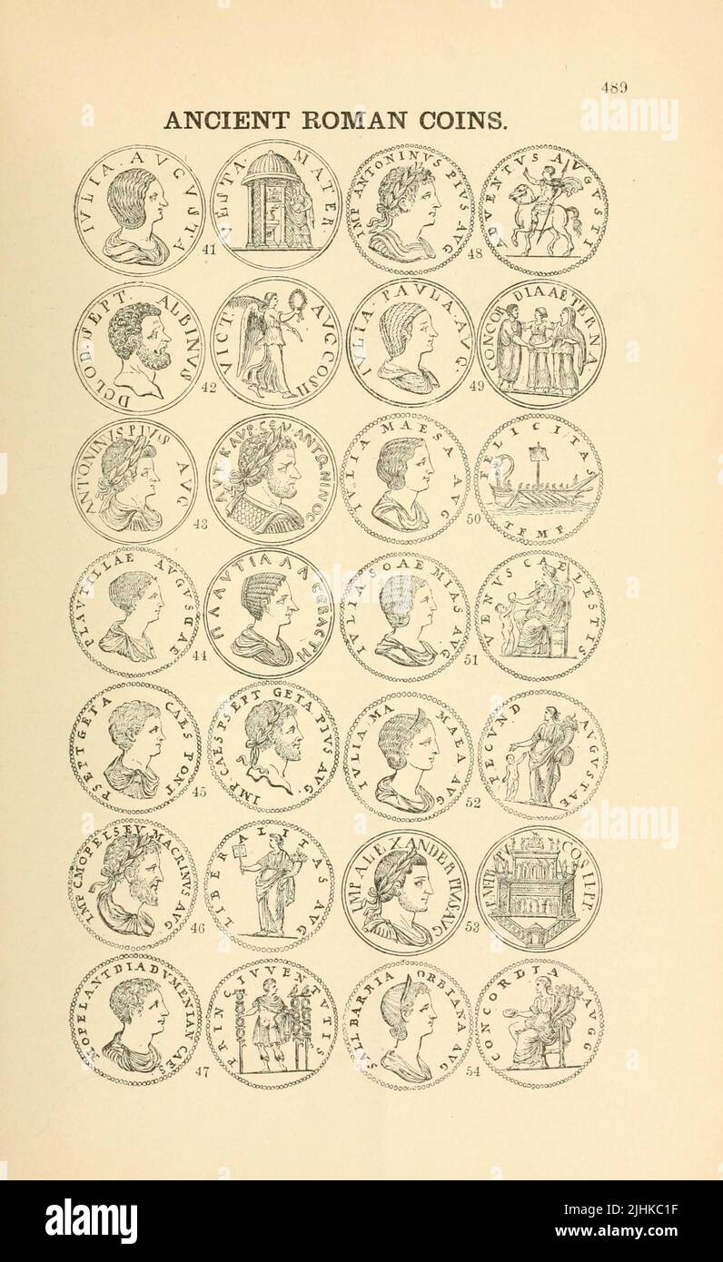 Ancient Roman Empire Coins from the book Illustrated encyclopaedia of ...