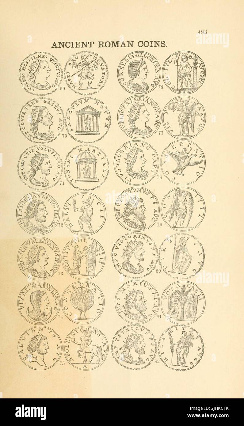 Ancient Roman Empire Coins from the book Illustrated encyclopaedia of ...