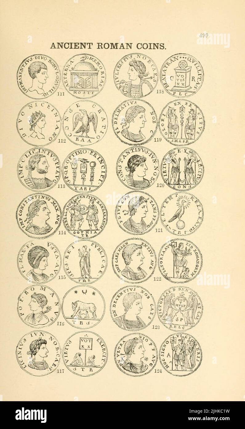 Ancient Roman Empire Coins from the book Illustrated encyclopaedia of ...