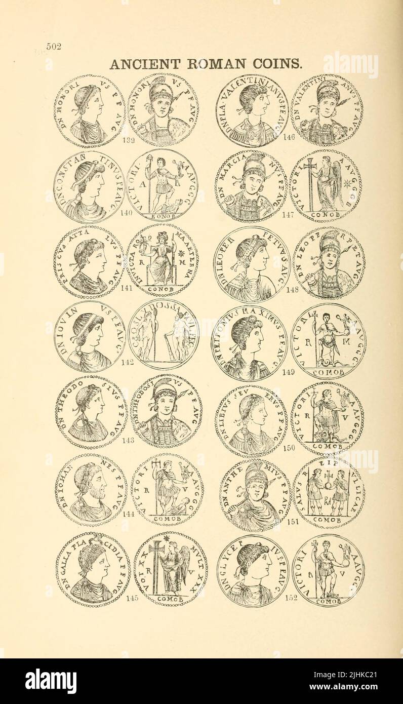 Ancient Roman Empire Coins from the book Illustrated encyclopaedia of ...