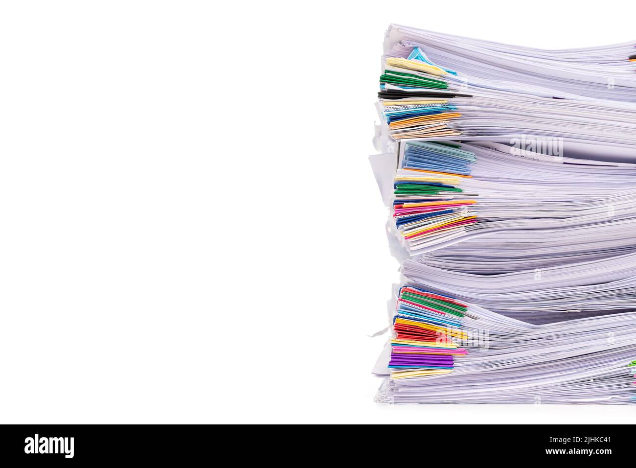 Stack of Documents isolated on white background Stock Photo - Alamy