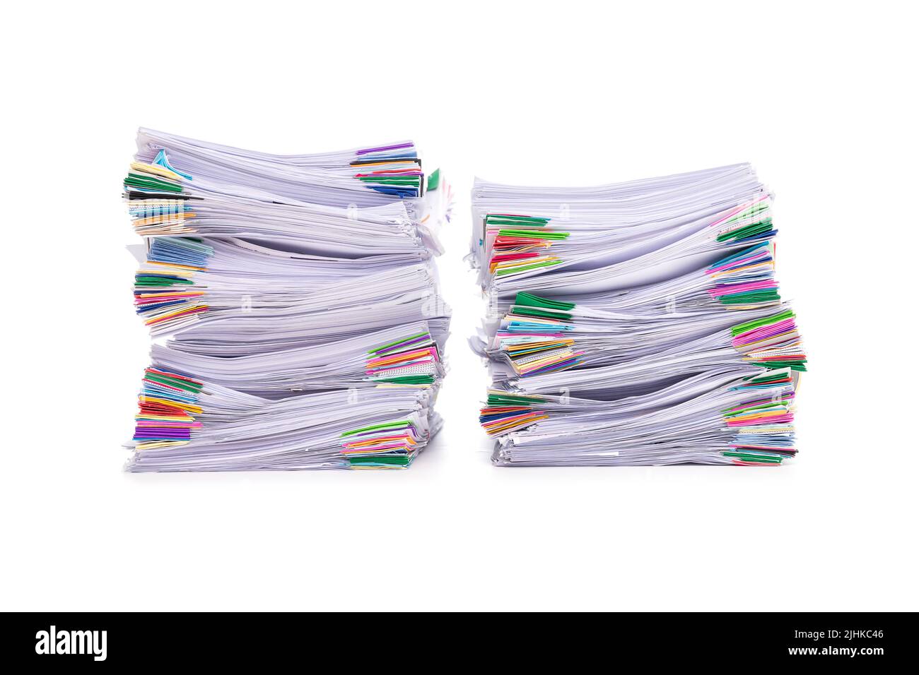 Stack of Documents isolated on white background Stock Photo - Alamy