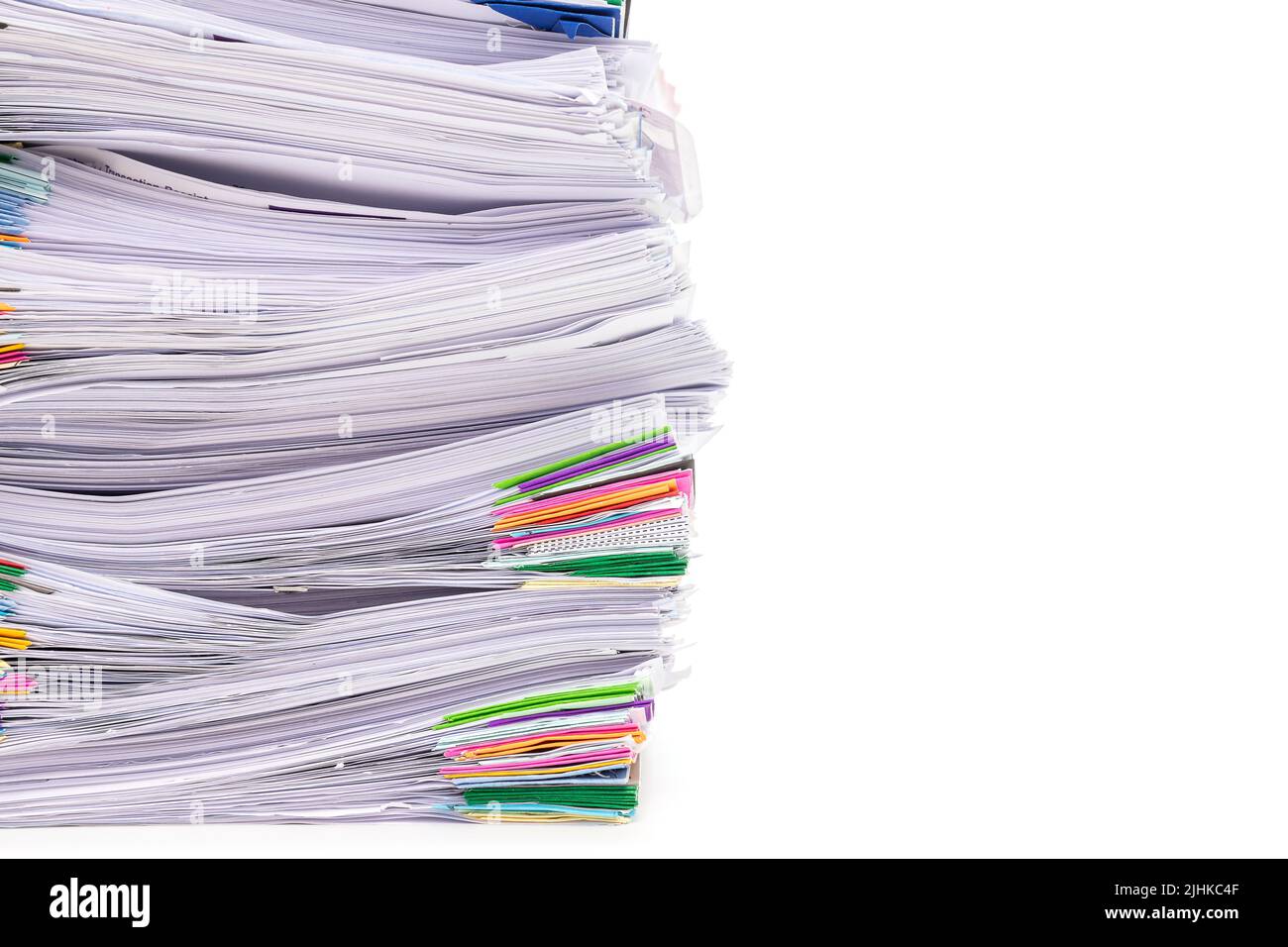 Stack of Documents isolated on white background Stock Photo - Alamy