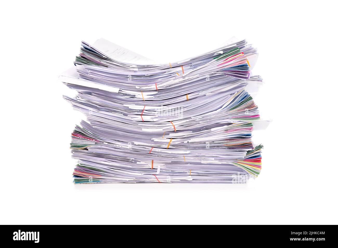 Stack of Documents isolated on white background Stock Photo - Alamy