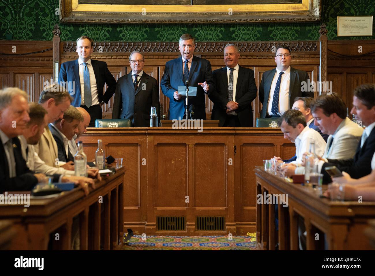Sir Graham Brady (third from left) chairman of the 1922 Committee ...