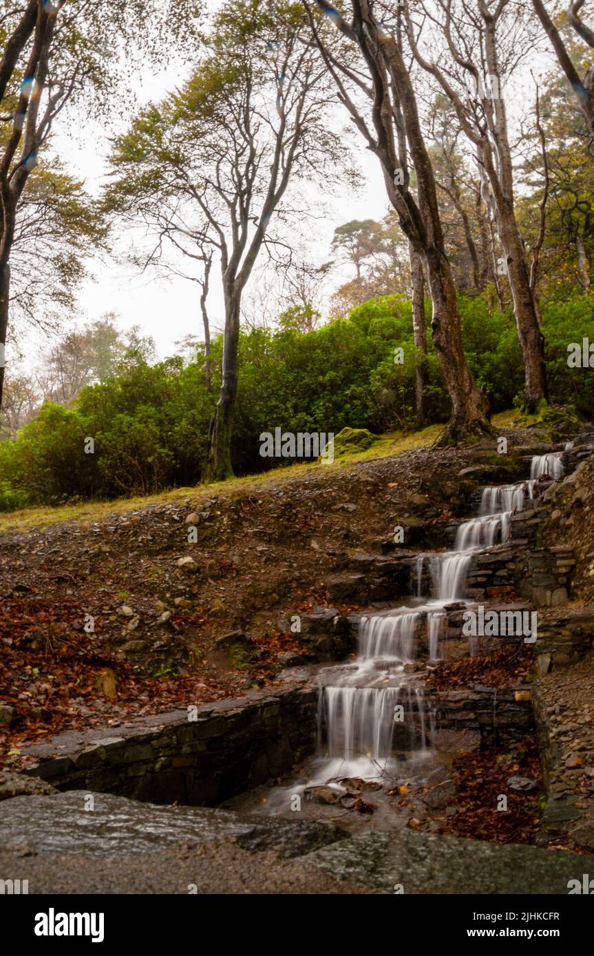 Waterfall at Kylemore Abbey in Connemara, Ireland Stock Photo - Alamy