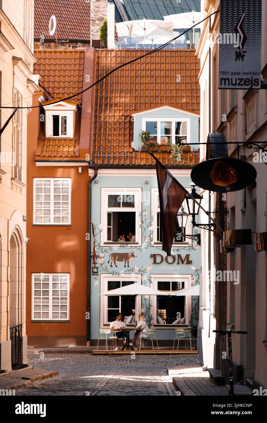 Latvia riga cobbled street hi-res stock photography and images - Alamy