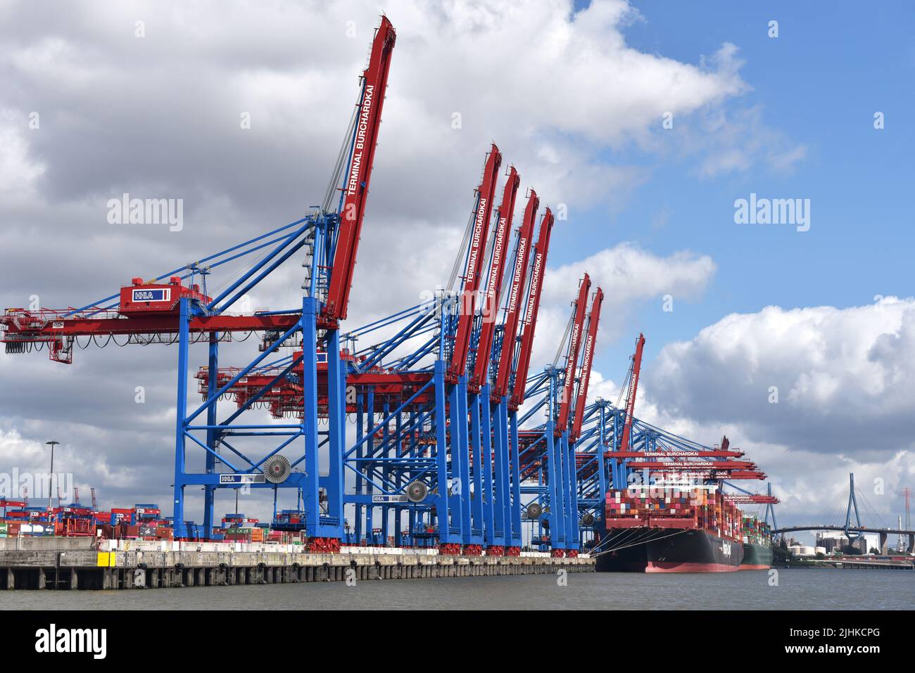 Container Port In Hamburg Stock Photo - Alamy