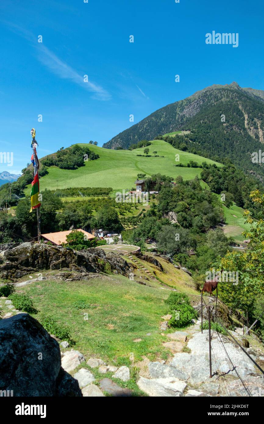 View of Juval Castle, summer residence & museum of Italian mountaineer ...