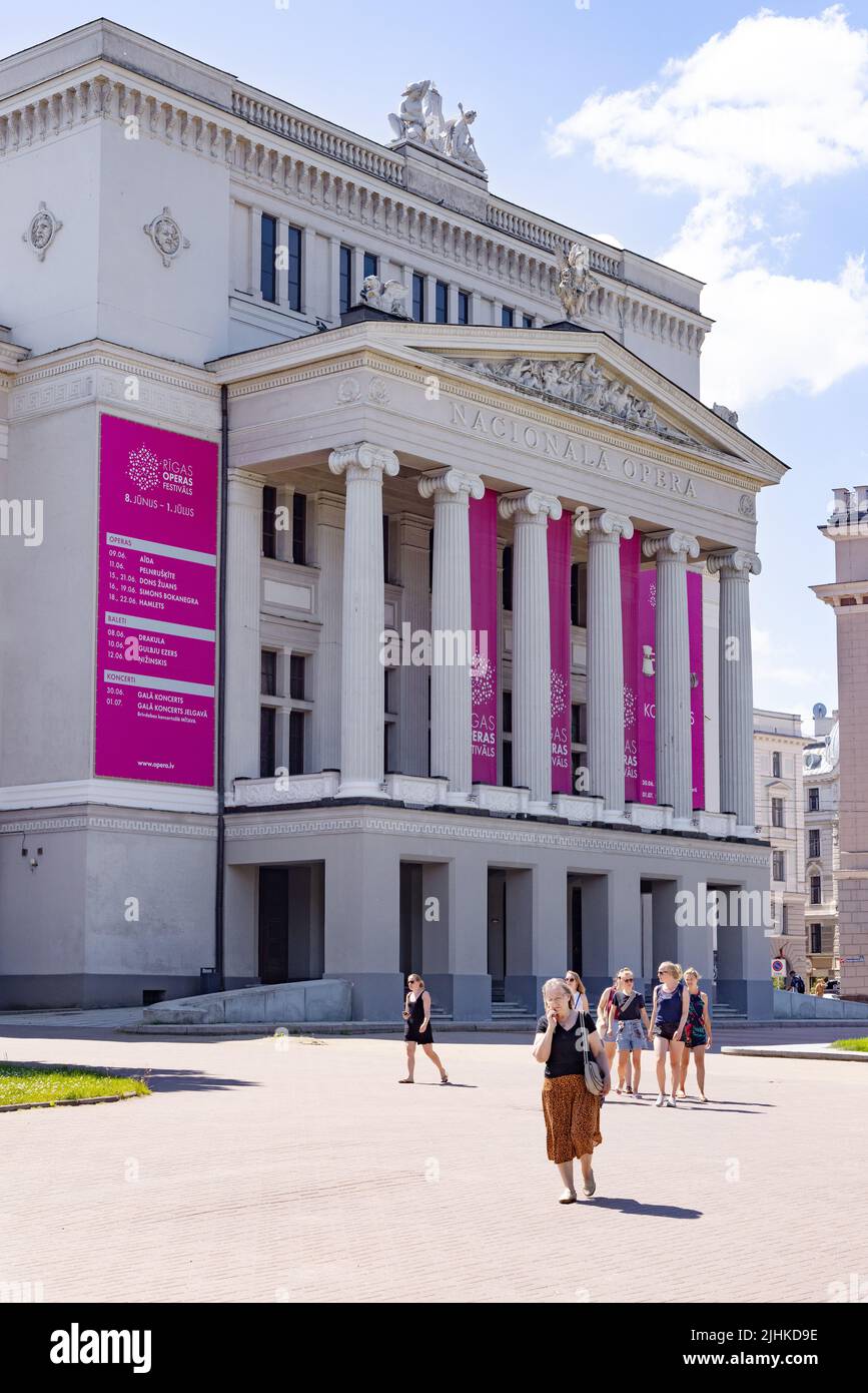 The Latvian National Opera and Ballet; an opera house in Riga ...