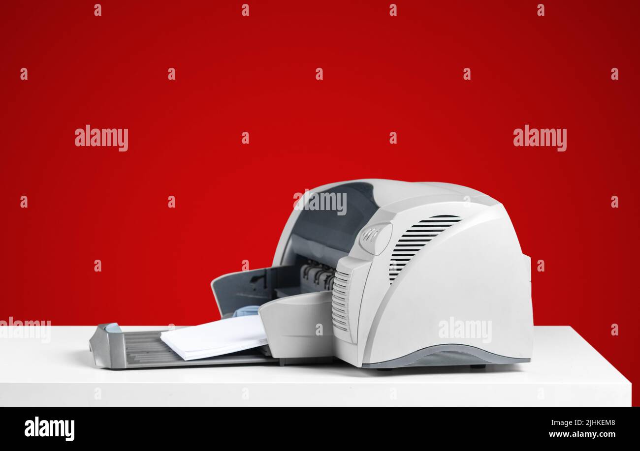Printer, copier, scanner. Office table Stock Photo - Alamy