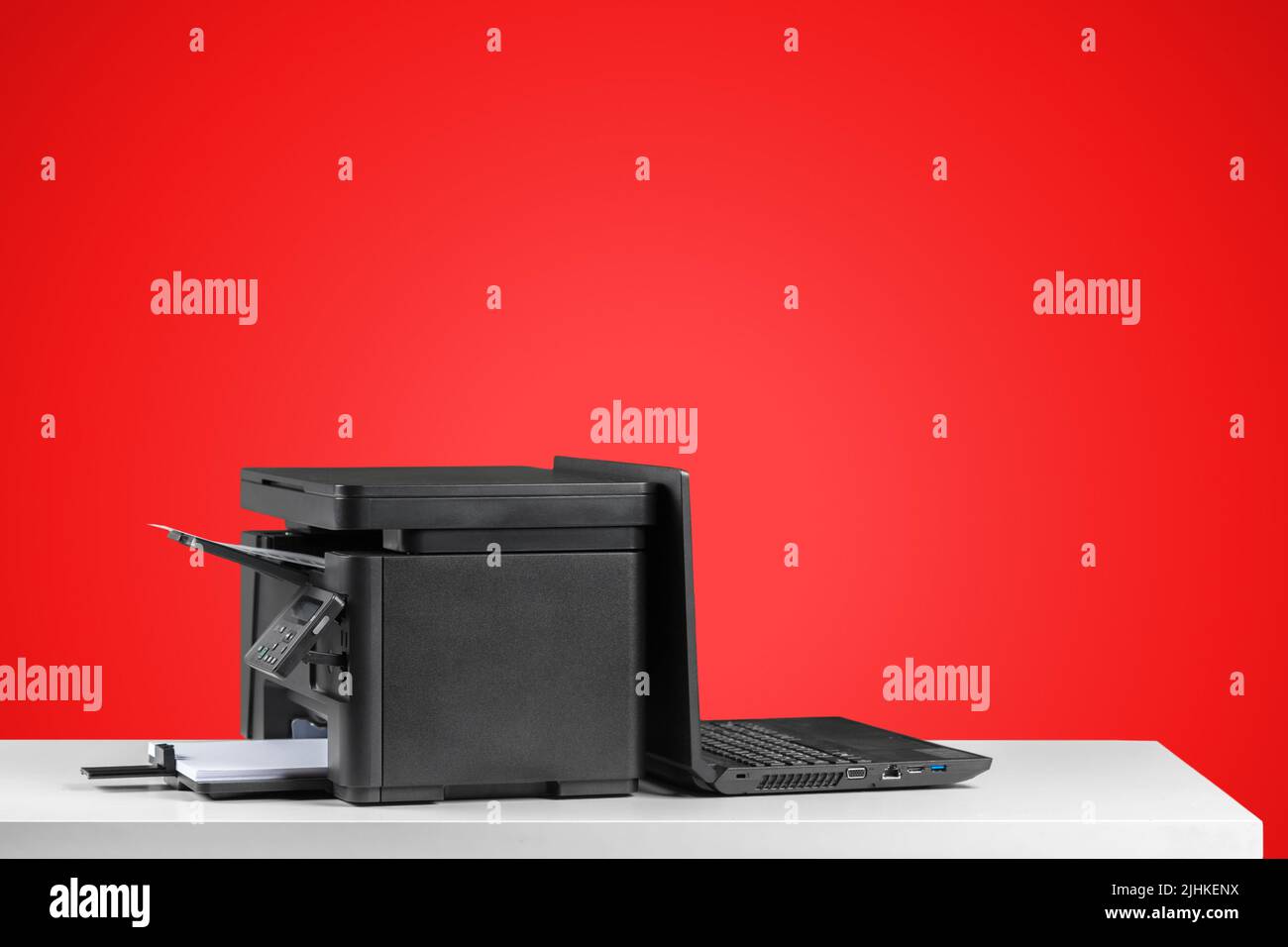 Printer, copier, scanner. Office table Stock Photo - Alamy