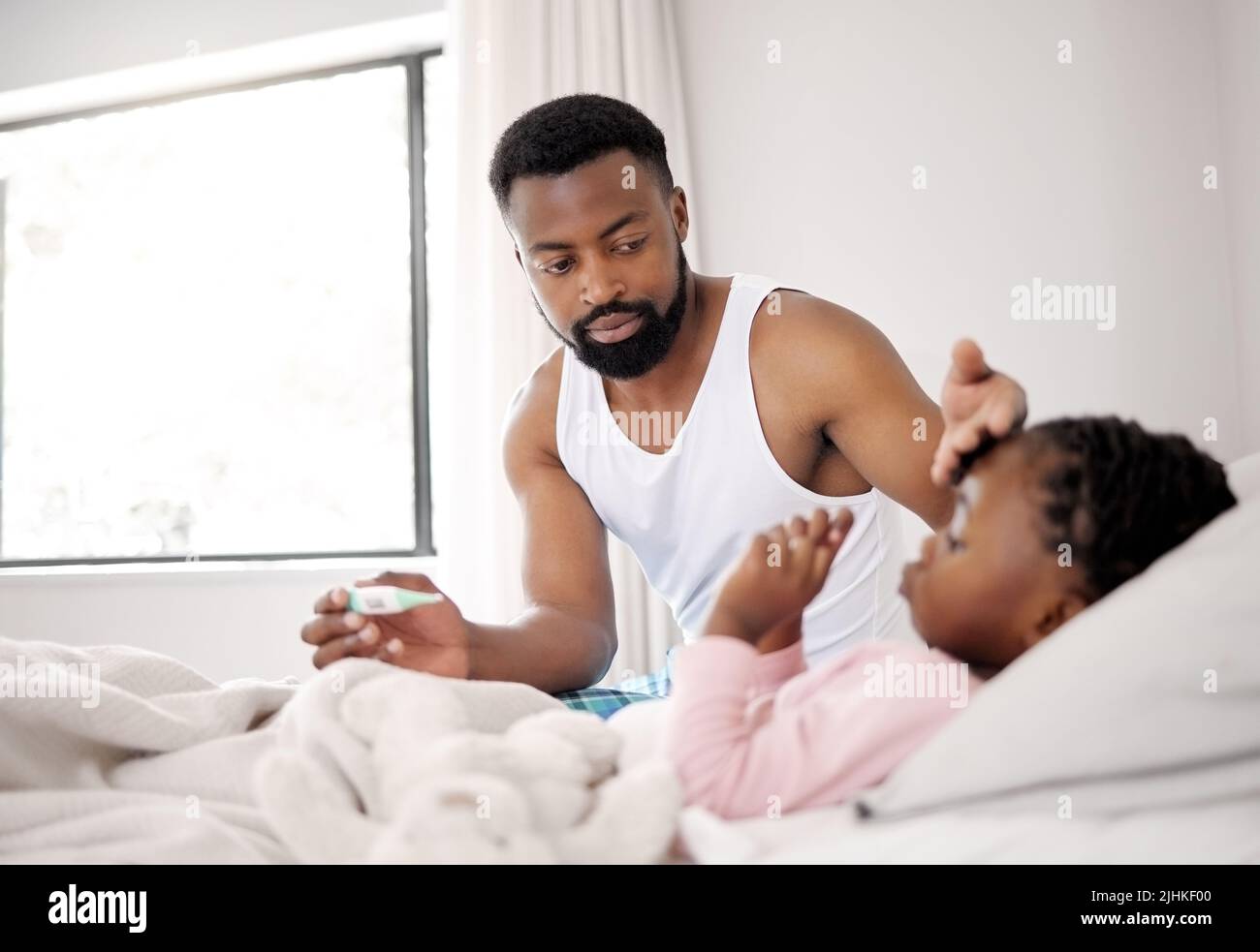 Starting the morning on a rough note. a father caring for his sick ...