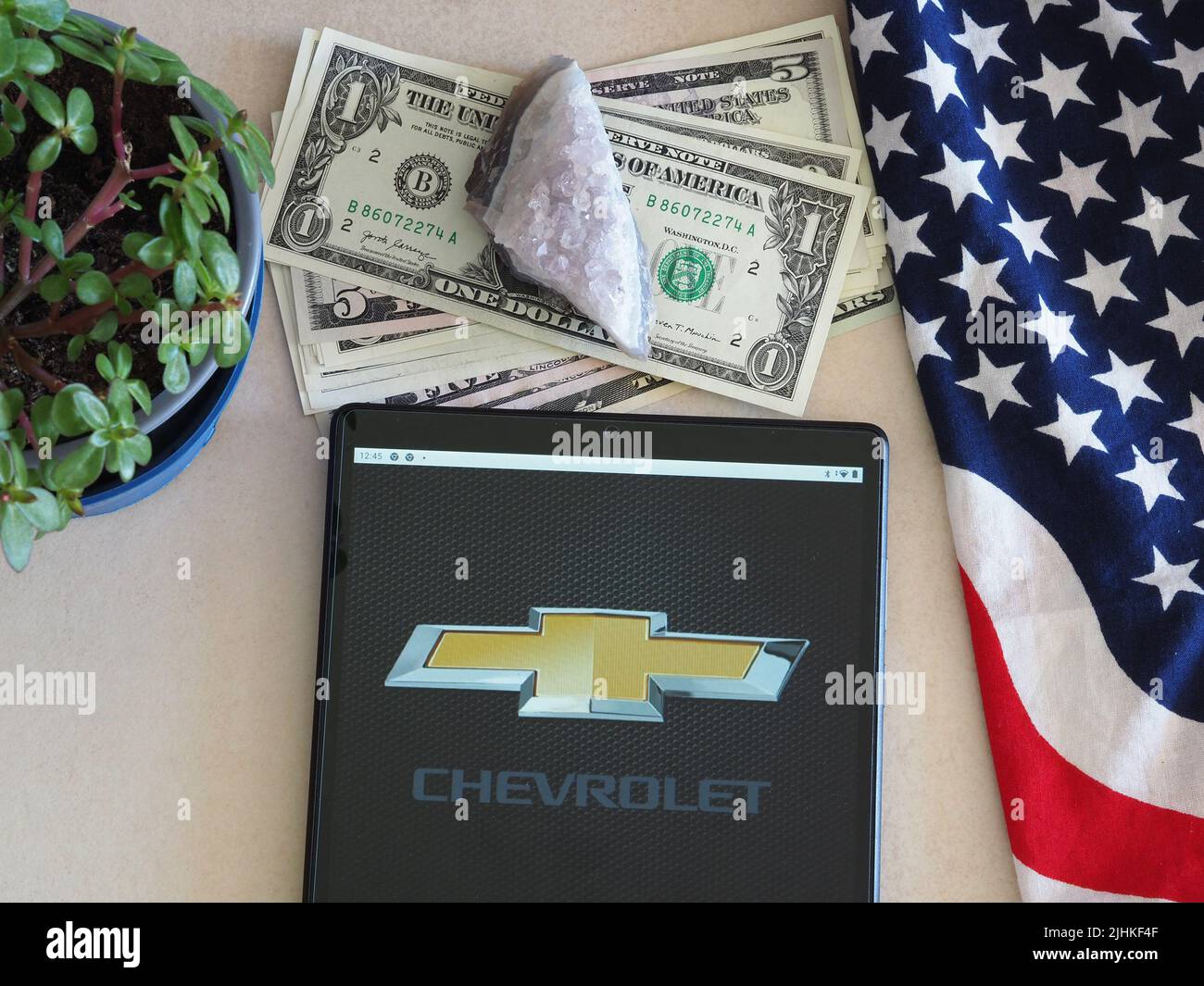 Germany. 19th July, 2022. In this photo illustration, Chevrolet logo ...