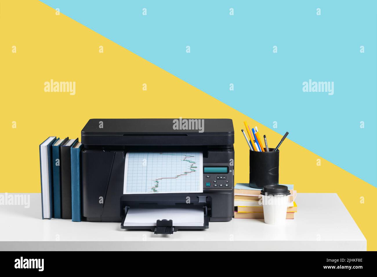 Printer, copier, scanner. Office table Stock Photo - Alamy