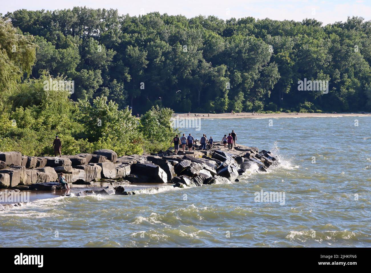 Cleveland ohio lake erie beach hi-res stock photography and images - Alamy
