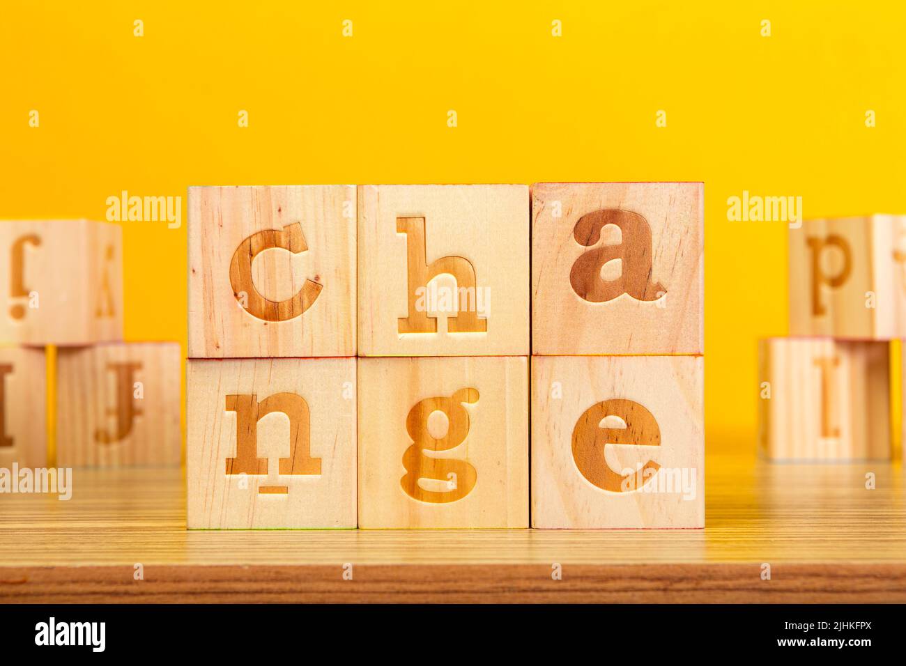 Wooden alphabet blocks with letters Stock Photo - Alamy