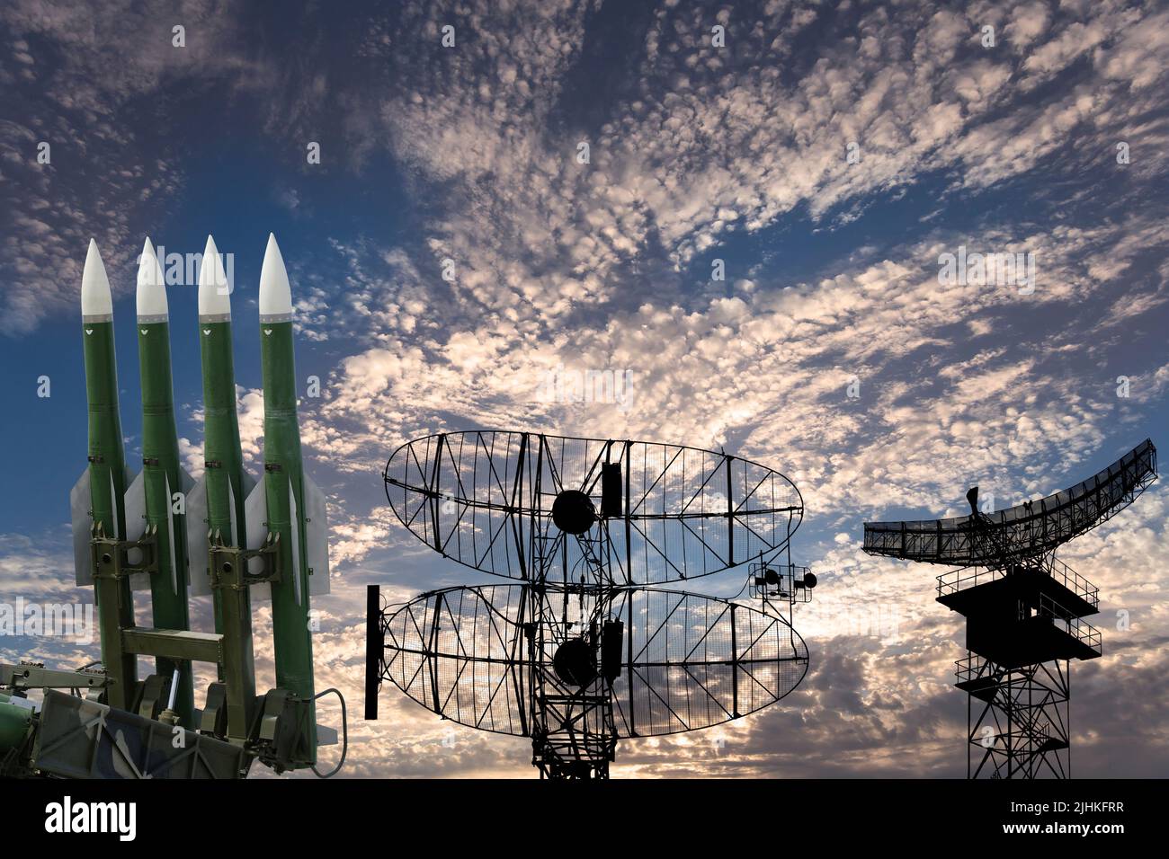 Air defense radars of military mobile anti aircraft systems and modern ...