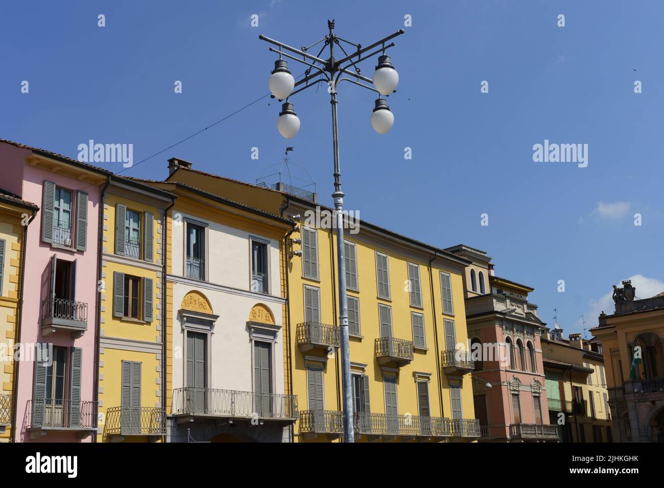 Lodi, Lombardy, Italy: historic buildings in Piazza della Vittoria, the ...