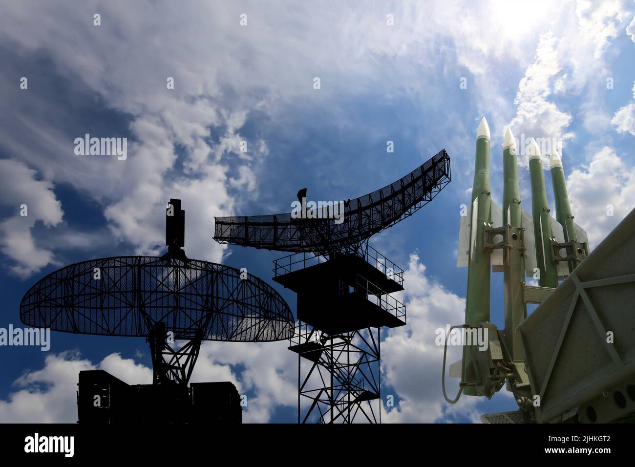 Air defense radars of military mobile anti aircraft systems and modern ...