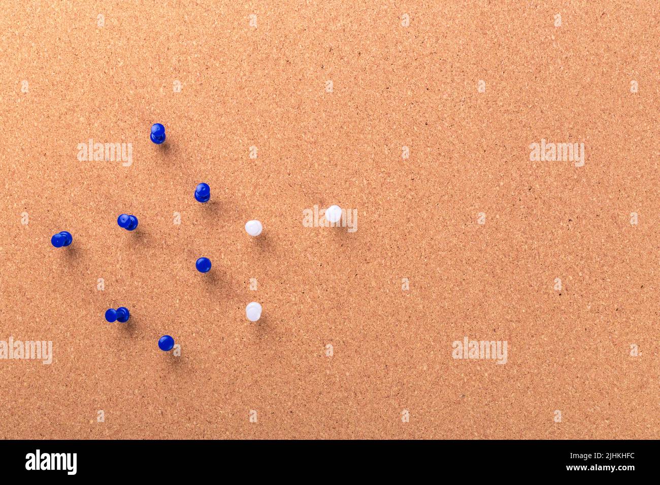 Pin board texture for background and colorful pins Stock Photo - Alamy