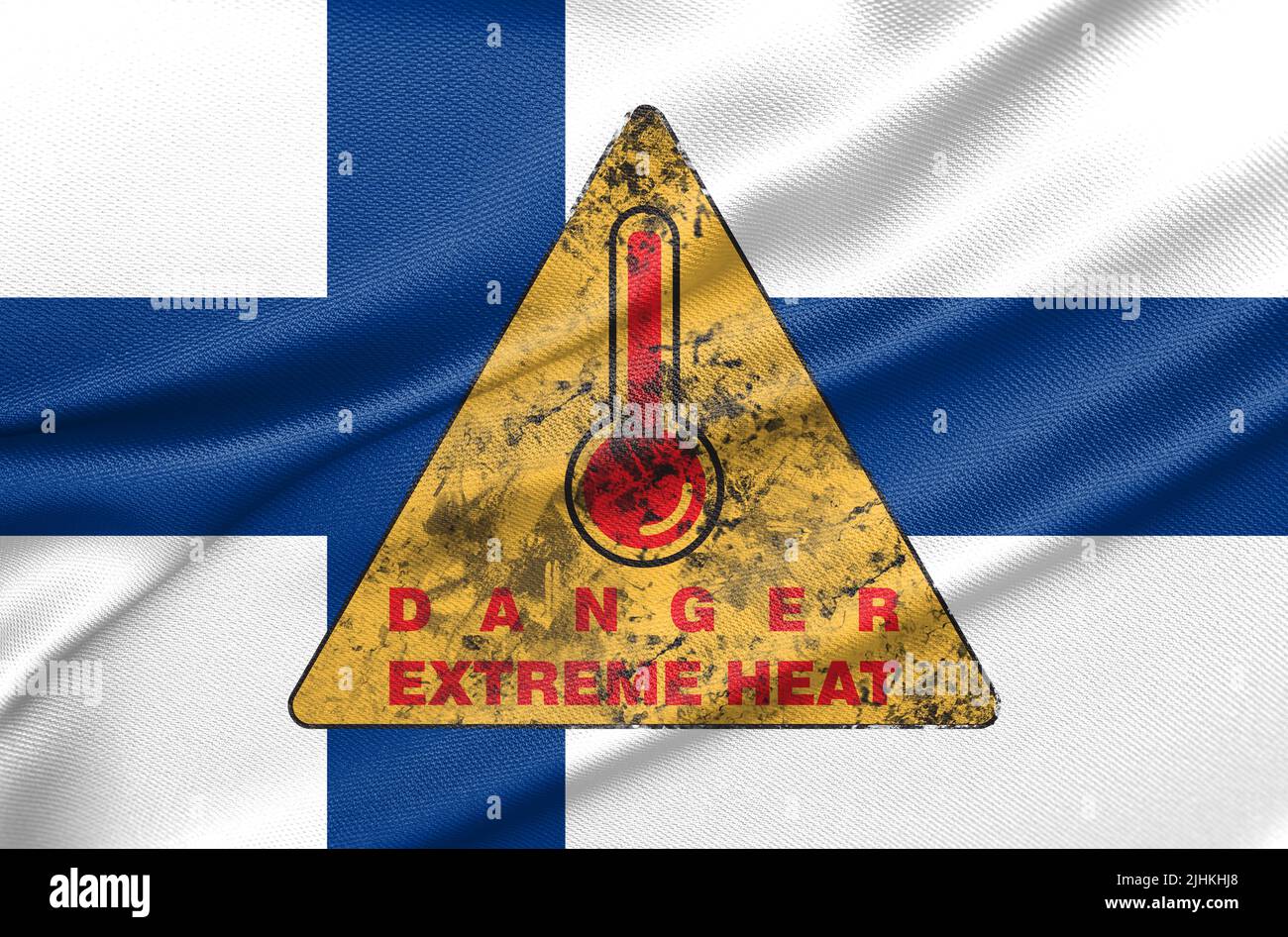 Danger extreme heat in Finlandia, heatwave in Finlandia, Flag Finlandia ...