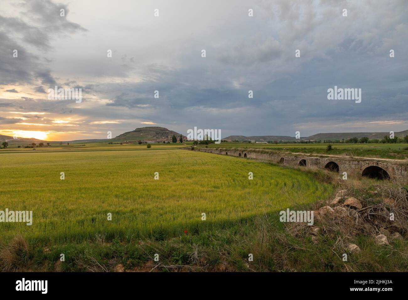 Camino to Santiago de Compostela pilgrimage, leaving Castrojeriz in the ...