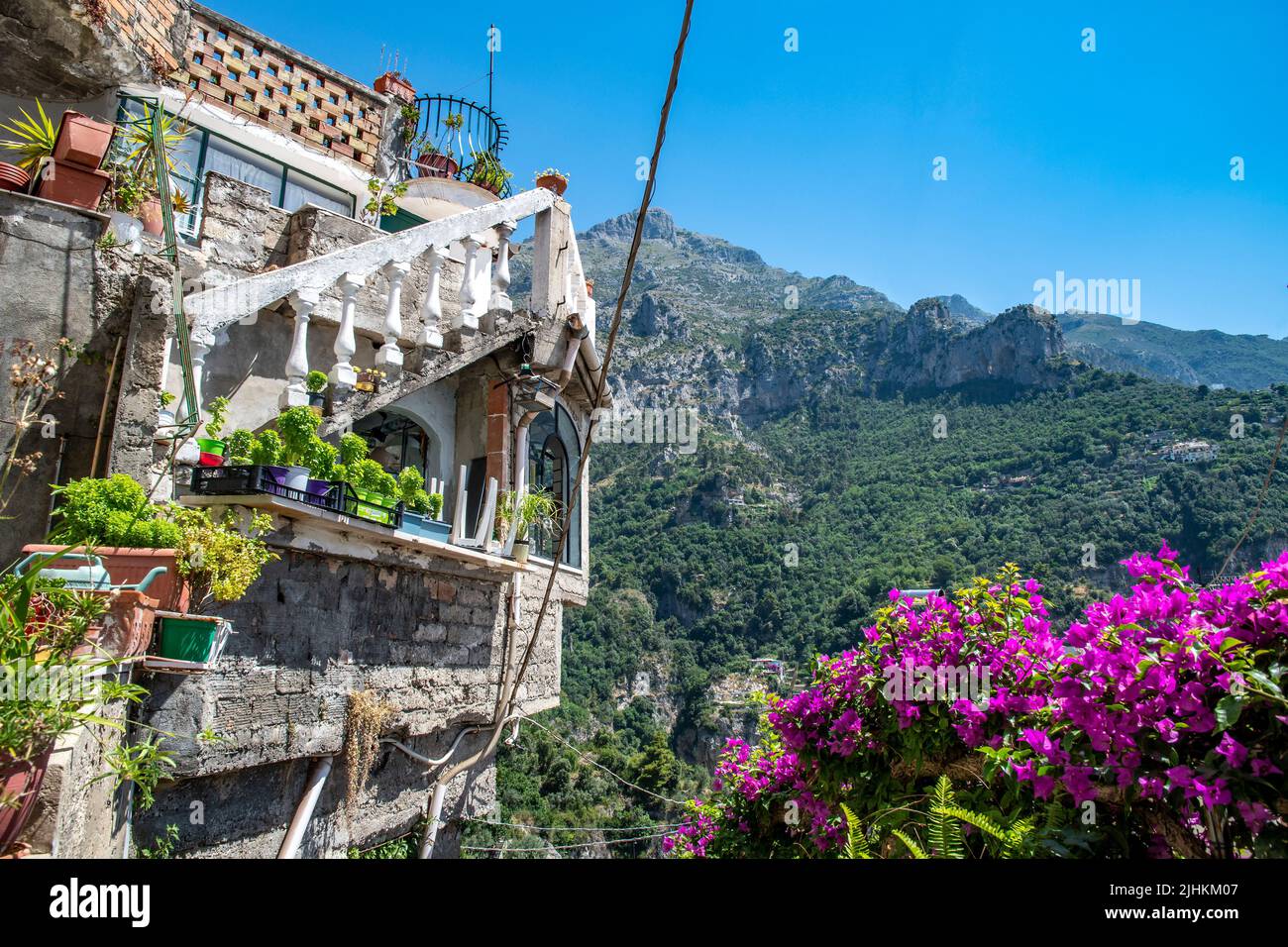 Positano is a cliffside village on southern Italy's Amalfi Coast Stock ...