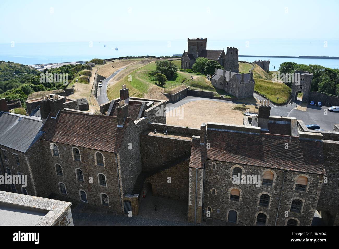 St Mary sub Castro and an AD Roman lighthouse in Dover Stock Photo - Alamy