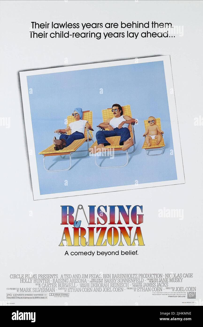 MOVIE POSTER, RAISING ARIZONA, 1987 Stock Photo - Alamy