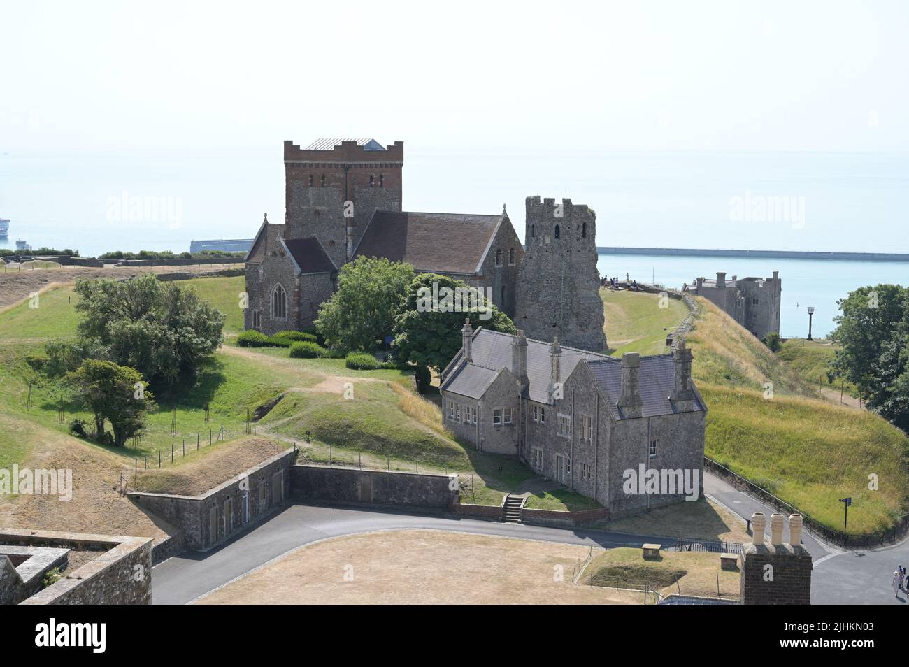 St Mary sub Castro and an AD Roman lighthouse in Dover Stock Photo - Alamy