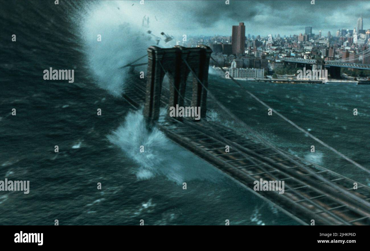 TIDAL WAVE HITS BRIDGE, DEEP IMPACT, 1998 Stock Photo - Alamy