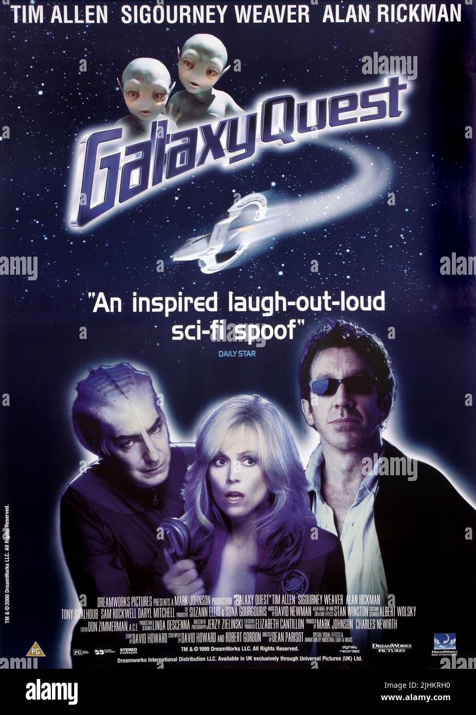 ALAN RICKMAN, SIGOURNEY WEAVER, TIM ALLEN POSTER, GALAXY QUEST, 1999 ...
