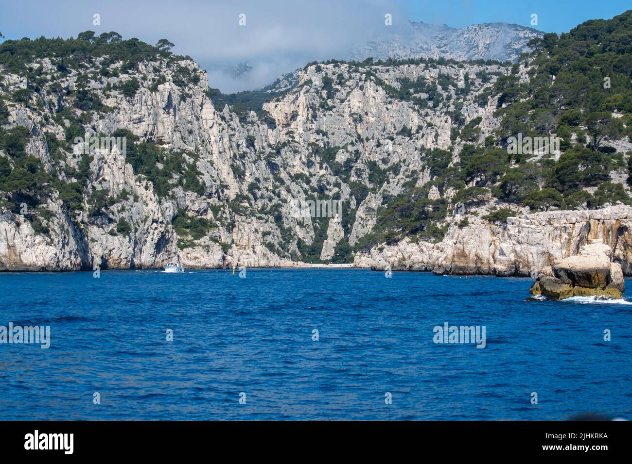 View on Calanque de Port Pin near Cassis, boat excursion to Calanques ...